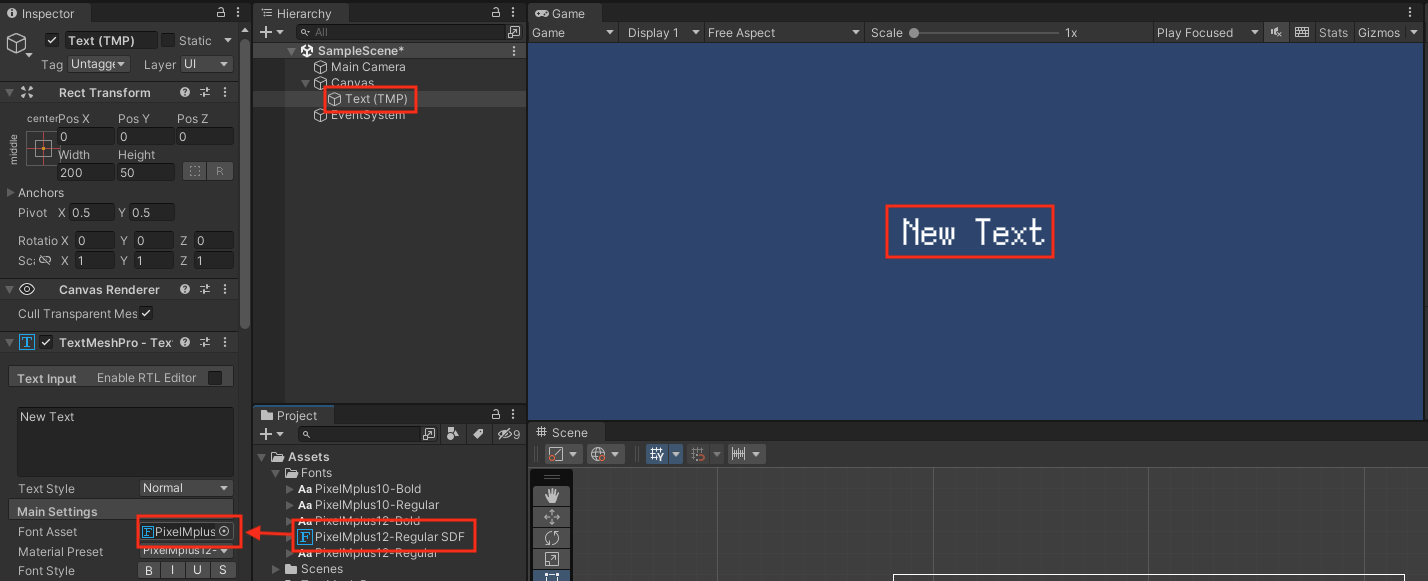 【Unity】TextMeshProの使い方まとめ | ふわっとわーるど