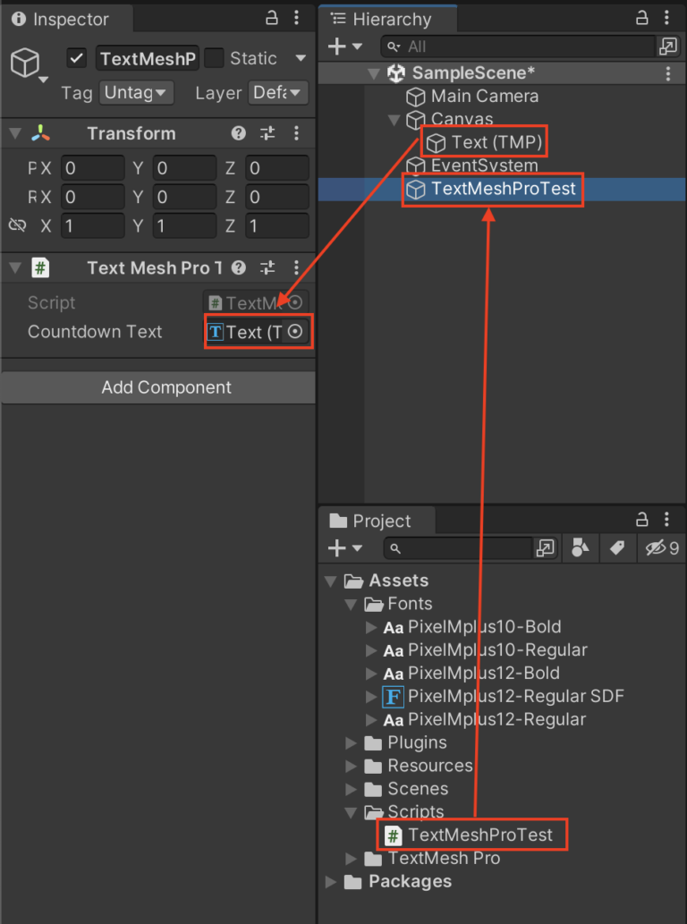 【Unity】TextMeshProの使い方まとめ | ふわっとわーるど
